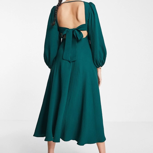 NOBODY’S CHILD | Dresses | Nwot Nobodys Child Zola Puff Sleeve Low Back ...